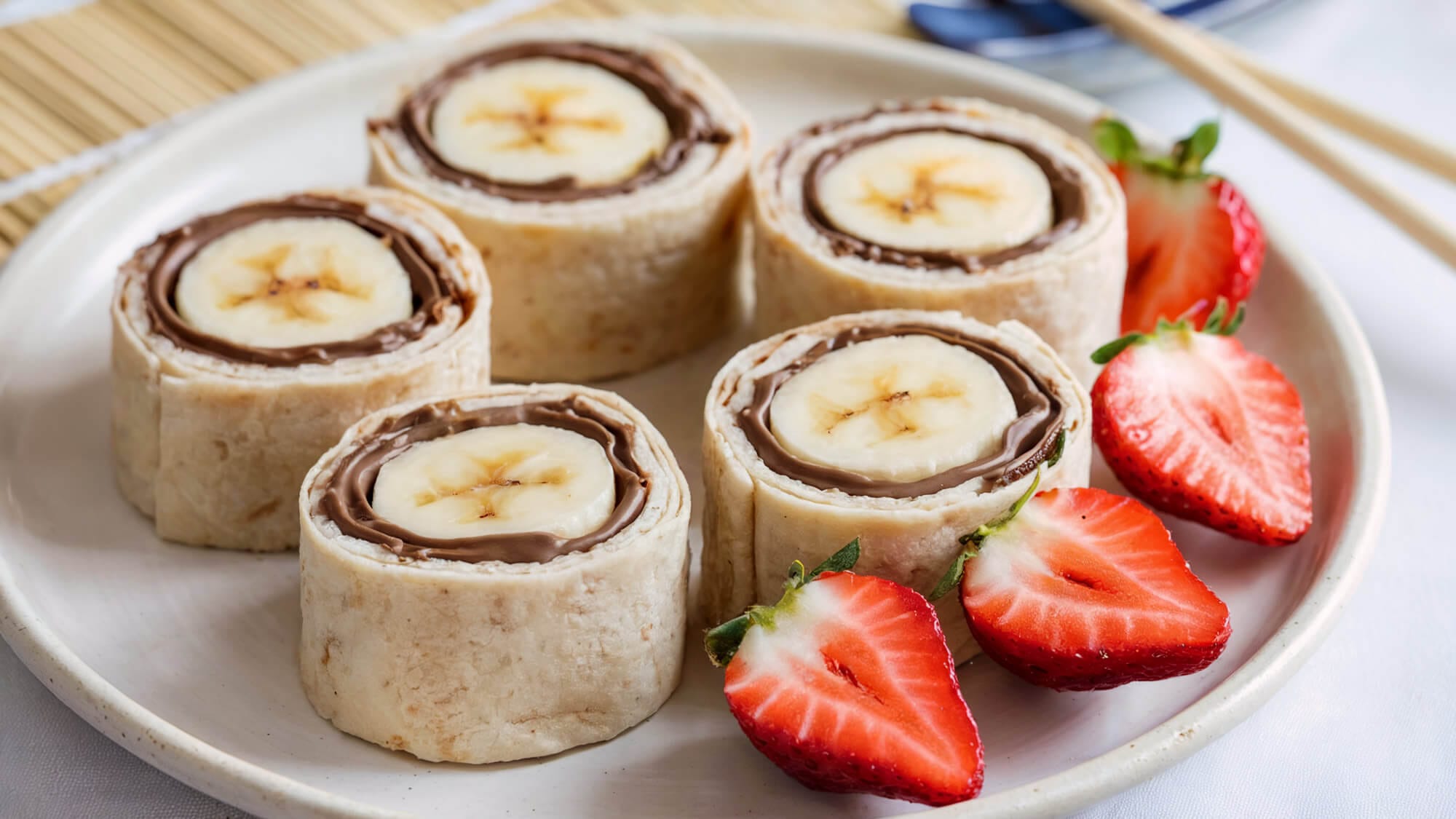 Sushi de Nutella con Plátano - La Campera Tortilla Factory